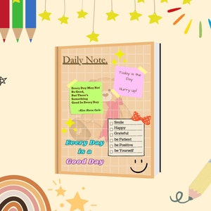 Printable Daily Note, Adult Note, Kids Note, Children Note, Printable ...