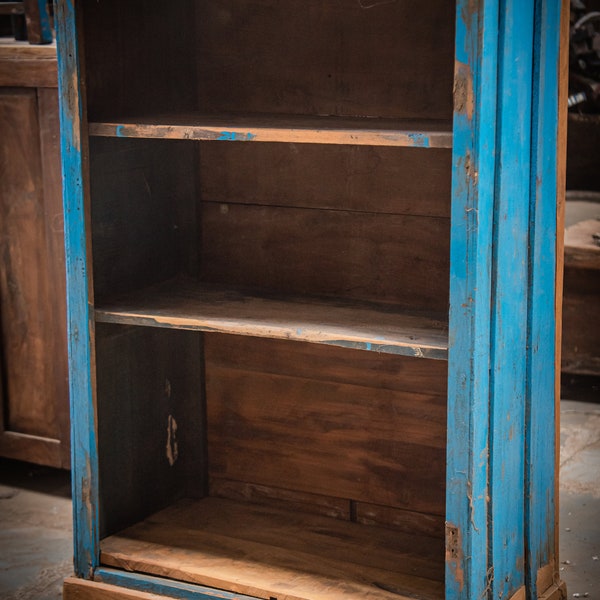 Solid Wood Blue Cabinet - Etsy