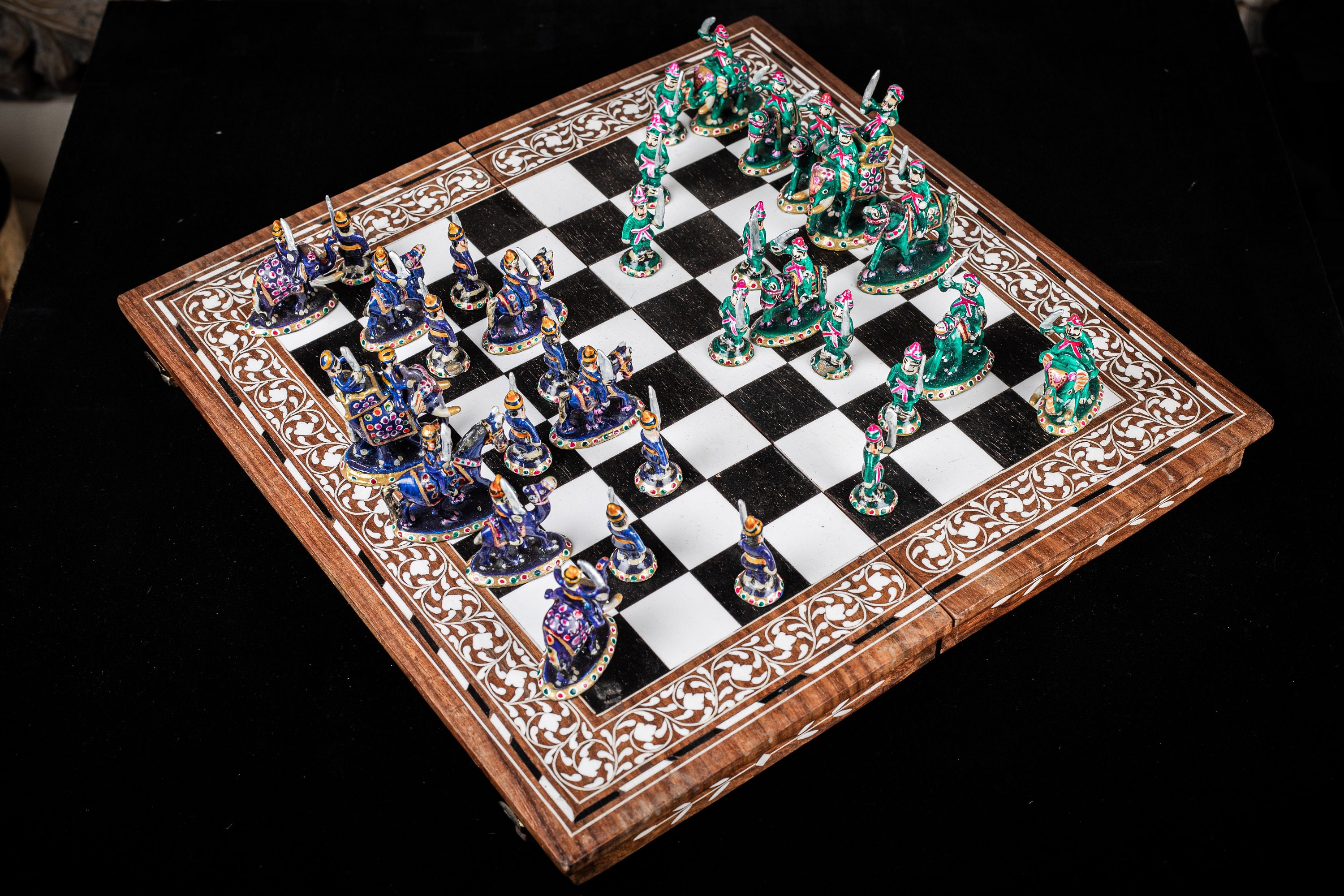 Meenakari Chess Set Exquisite Design Luxury Chess Set Handcrafted ...