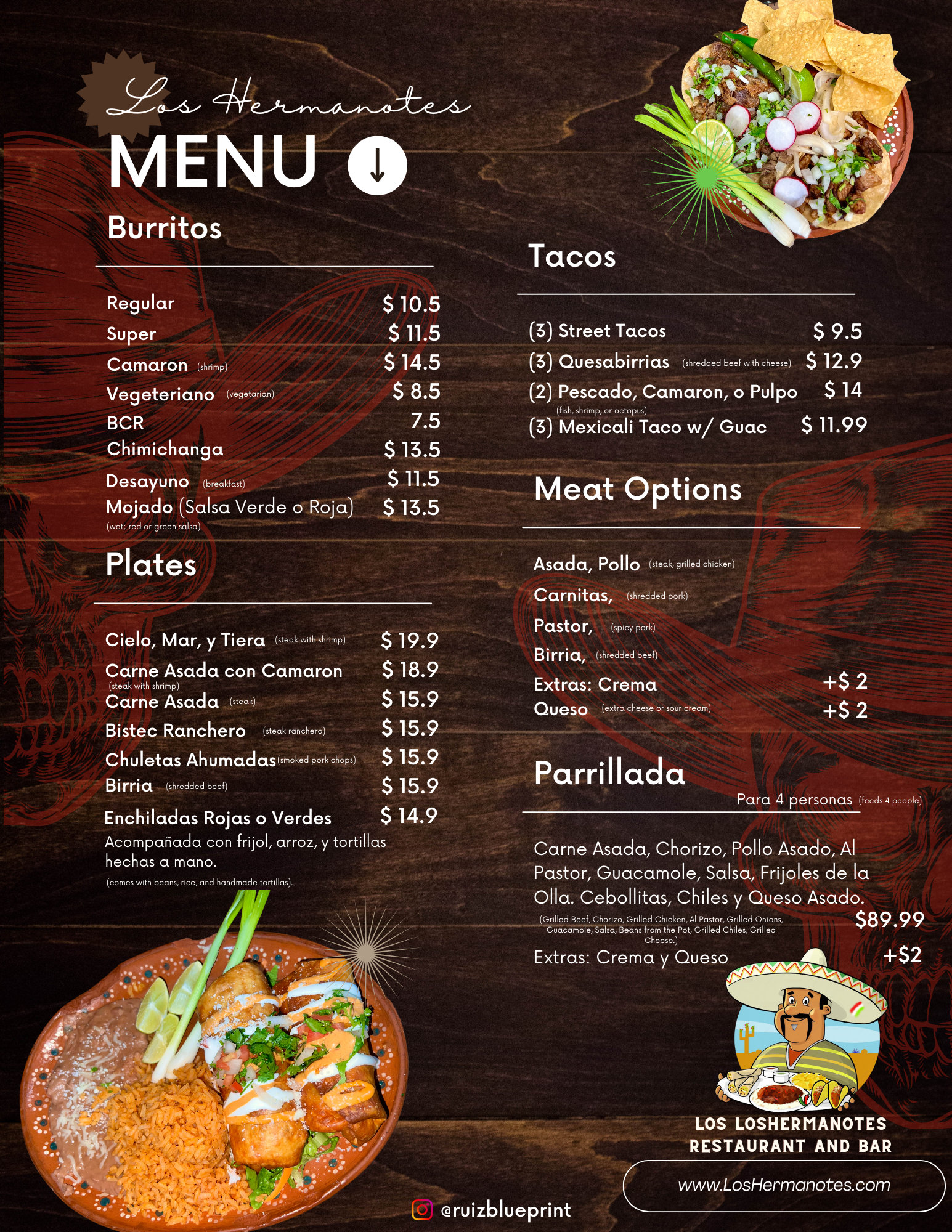 Mexican Restaurant Menus