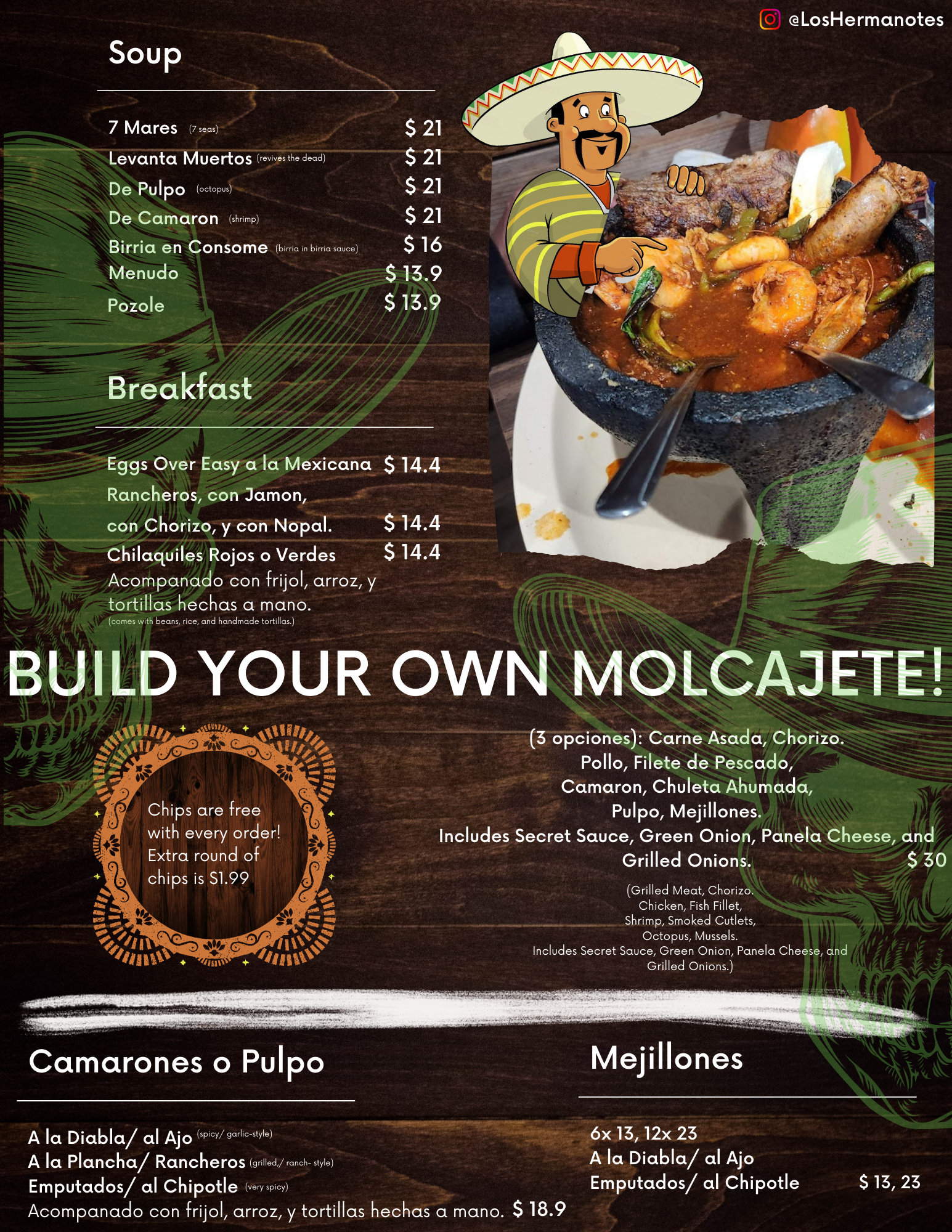 Mexican Restaurant Menu V2 Template (english With Spanish Translations ...