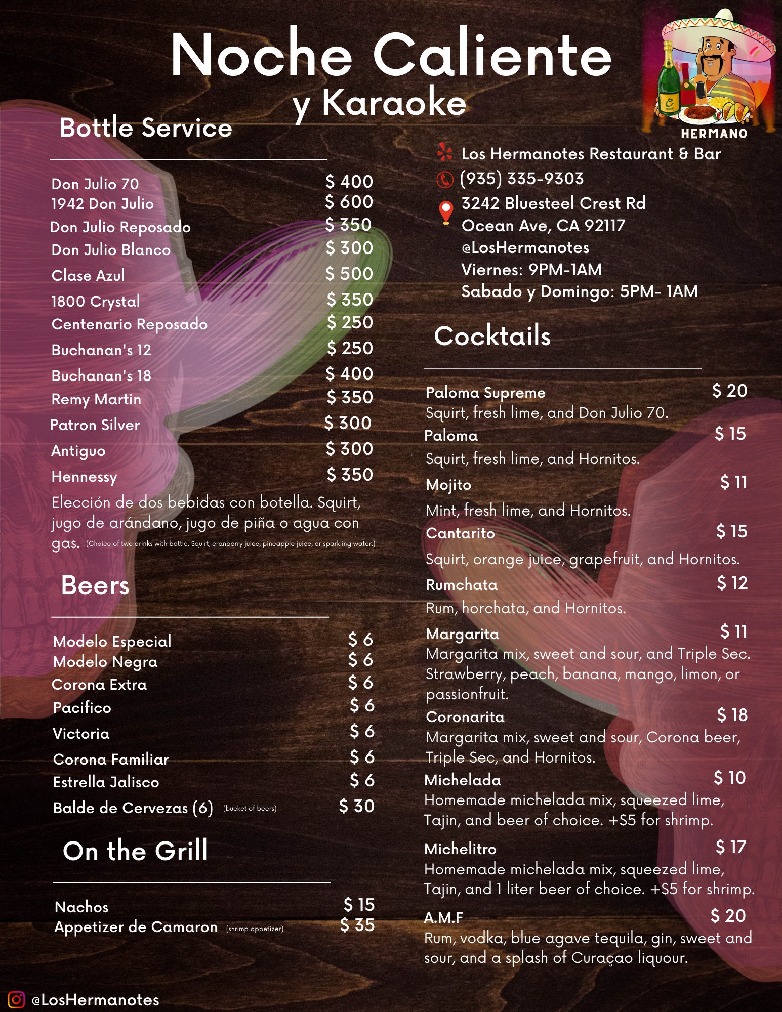 Mexican Restaurant Menu V2 Template (english With Spanish Translations ...