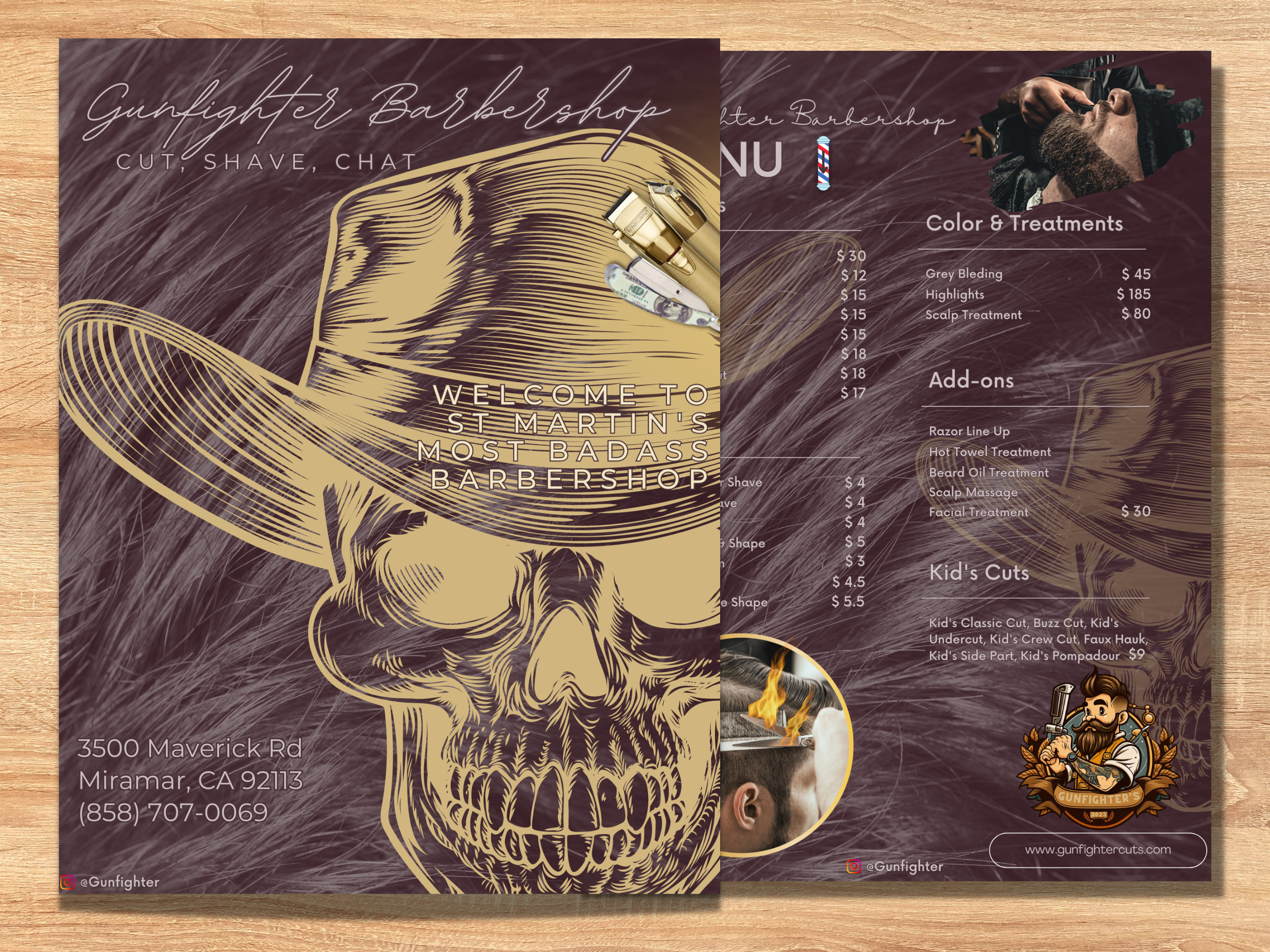 Printable Artwork Barber Shop Price List Template, Edit and Print From ...