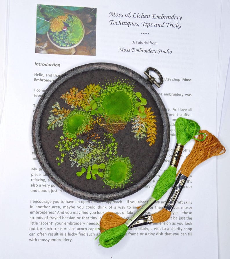 PDF Tutorial: Moss and Lichen Embroidery Techniques, Tips and Tricks - Etsy