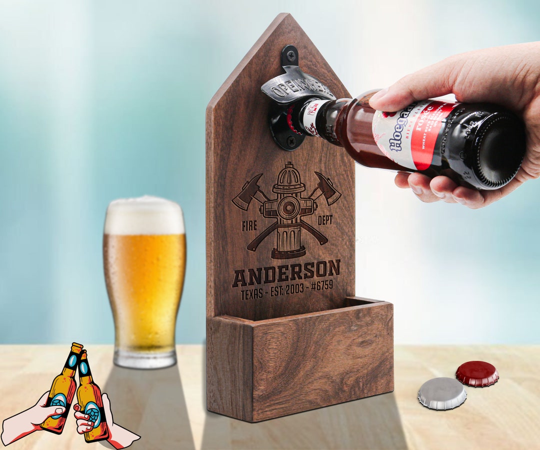 Gift for Firefighter Beer Bottle Opener - Personalized Gift Ideas for ...