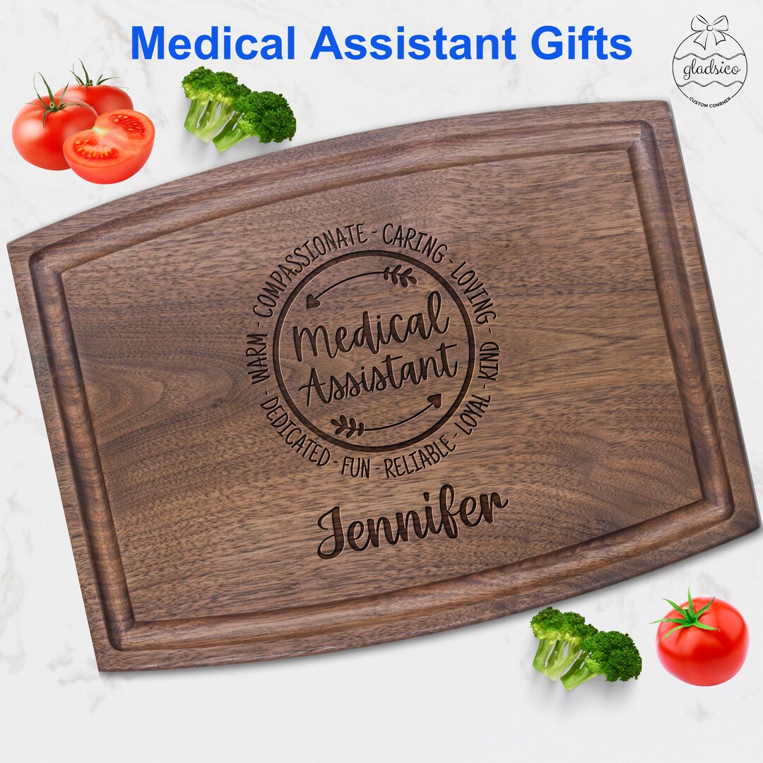 Charcuterie Board for Medical Assistant. Engraved Serving Tray With ...