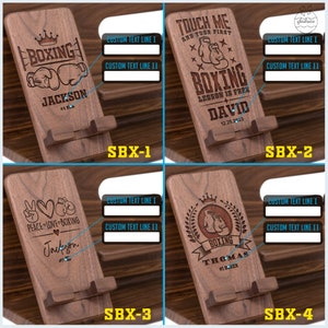 Custom Boxing Gift With Gloves Crown Silhouette. Personalized Docking ...