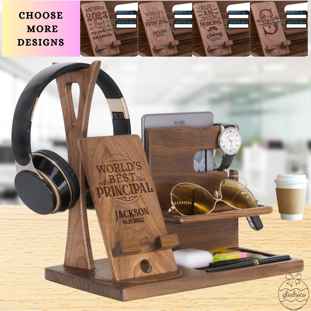 Gift for Principal Personalized Headphone Organizer, World Best ...
