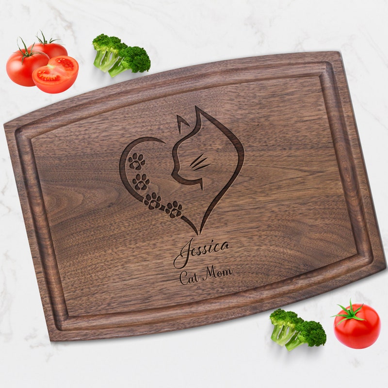 Cat Cutting Board - Etsy