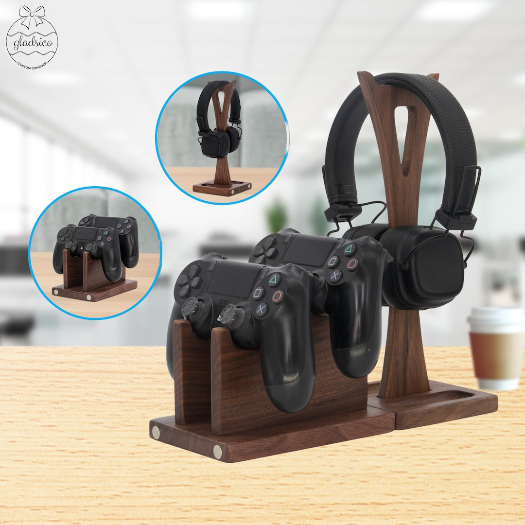 Adjustable Game Controller Organizer With Headphone Holder & Controller ...