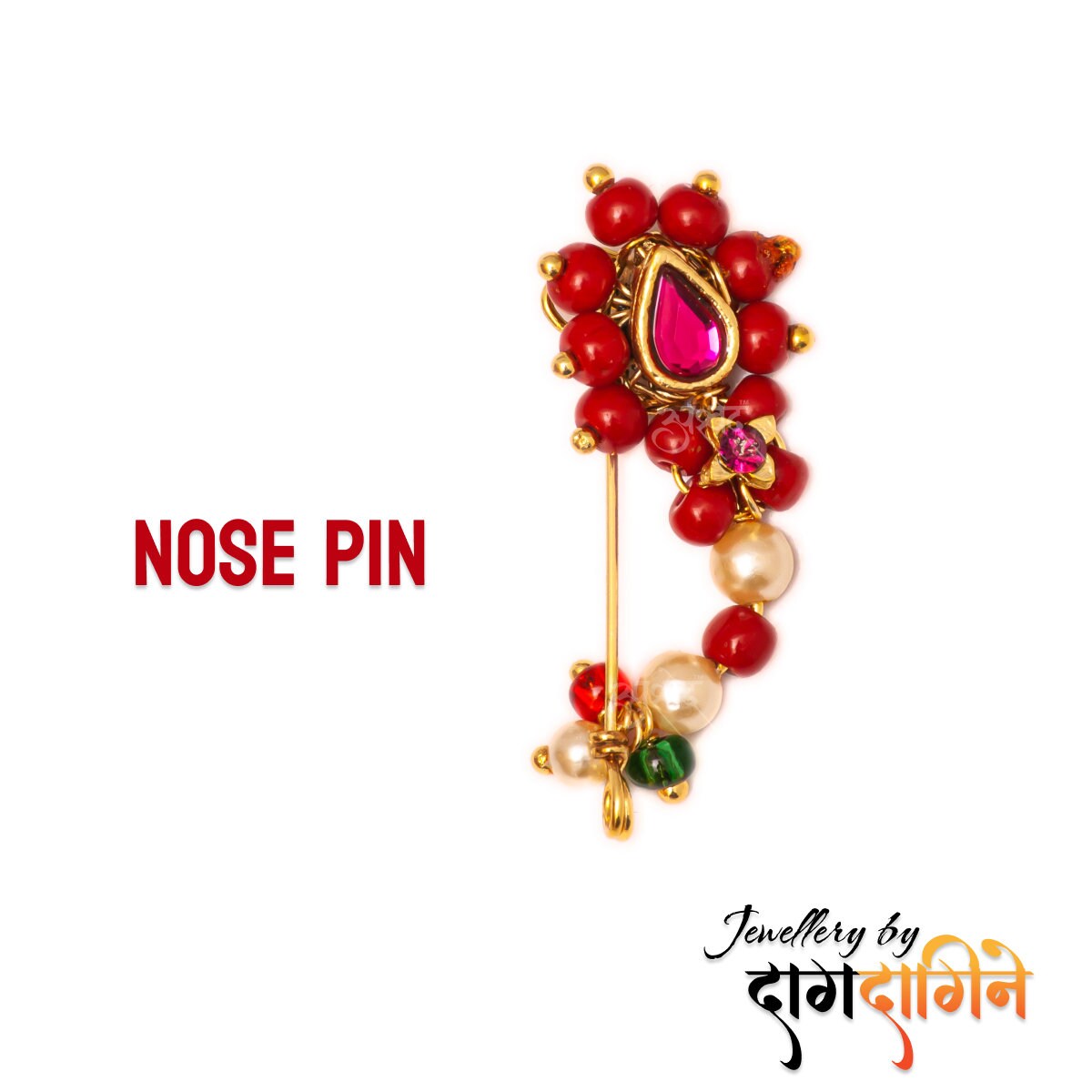 Clip On, Nose Pin, Ring, Maharashtrian Nath, Nathini, No Piercing ...