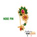Nose Pin, Maharashtrian Nath, No Piercing, Ethnic Jewelry, Red, Green ...