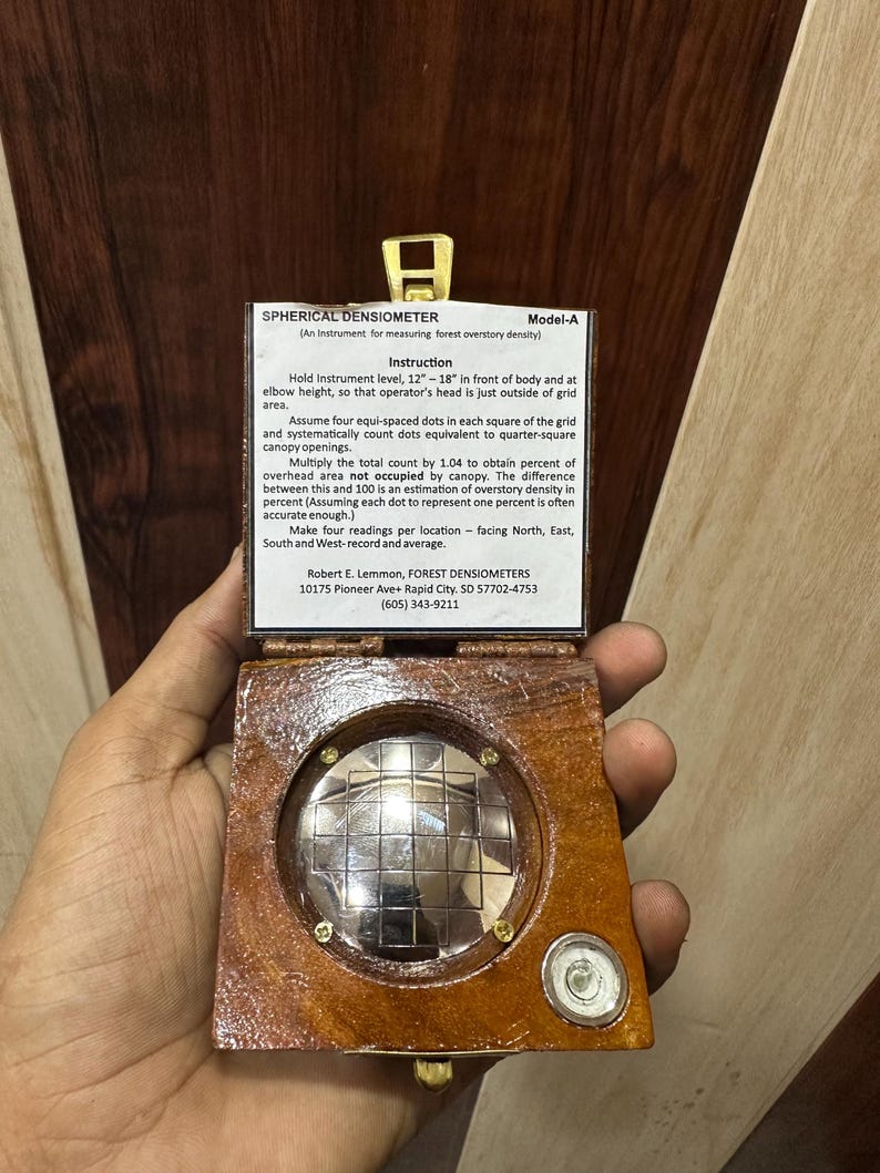 Spherical Crown Densiometer, Forestry Tool, Canopy Cover - Etsy