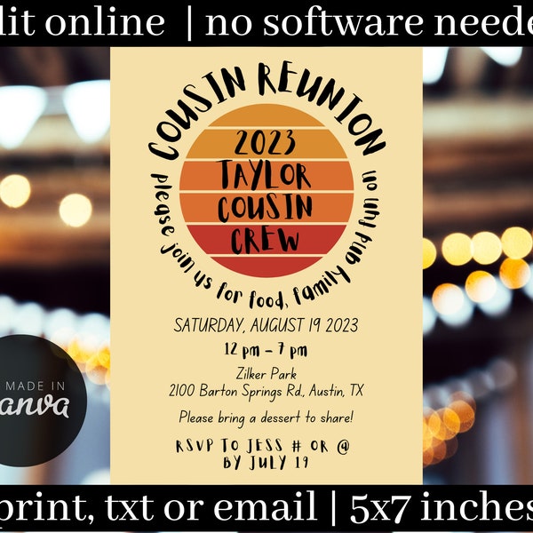 Cousin Party Invitation - Etsy