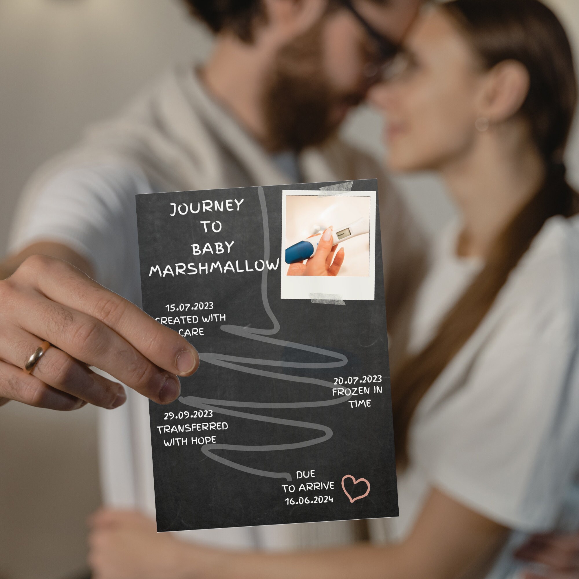 EDITABLE IVF Milestone Sign Template, IVF Baby Announcement, Digital ...