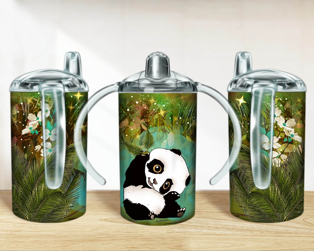 Cute Panda 12 Oz Sippy Cup Png, Panda Sippy Cup Designs, Sippy Cup Wrap ...