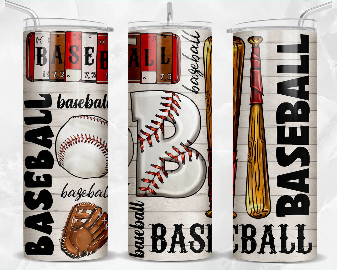 Baseball 20oz Skinny Tumbler Png Sublimation Design Download, Baseball ...
