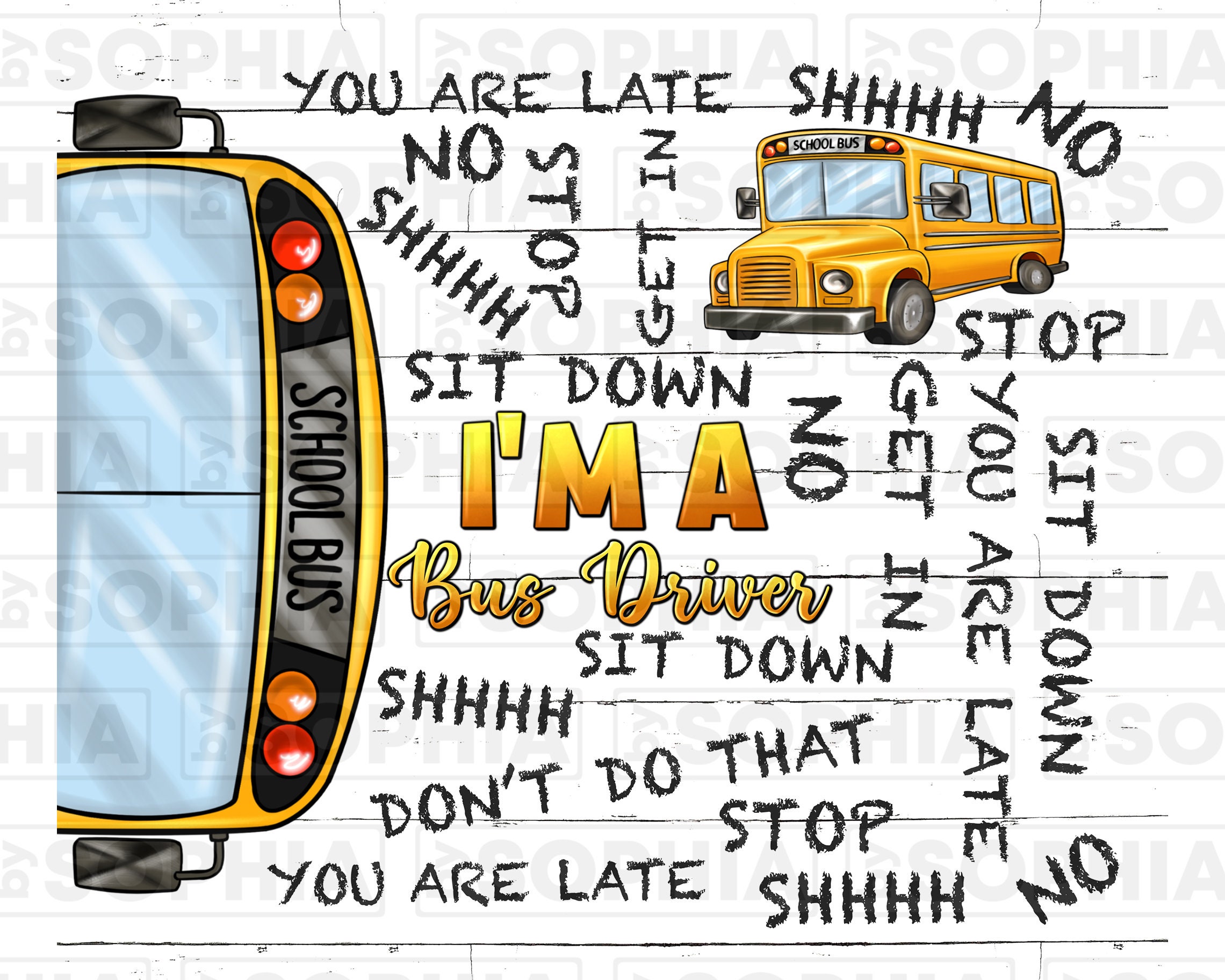 I'm a Bus Driver School Bus 20 Oz Skinny Tumbler Png, School Tumbler ...
