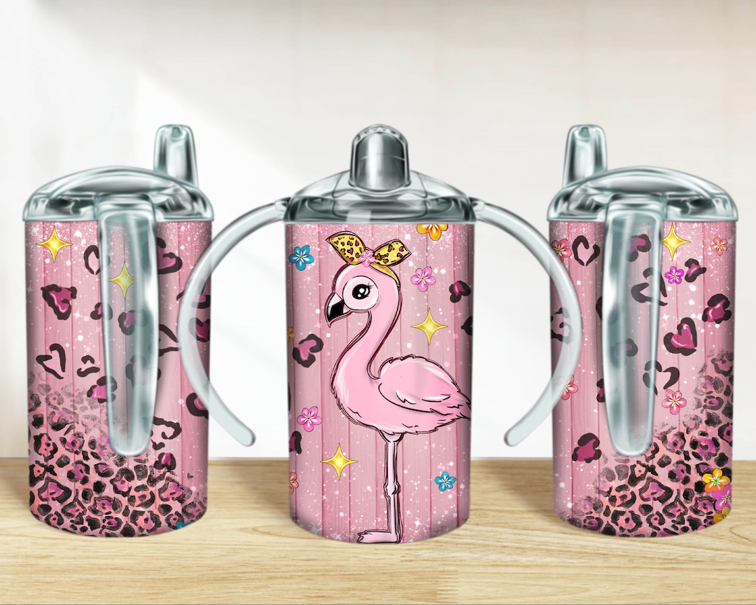 Cute Flamingo 12 Oz Sippy Cup Png, Flamingo Sippy Cup Designs, Sippy ...