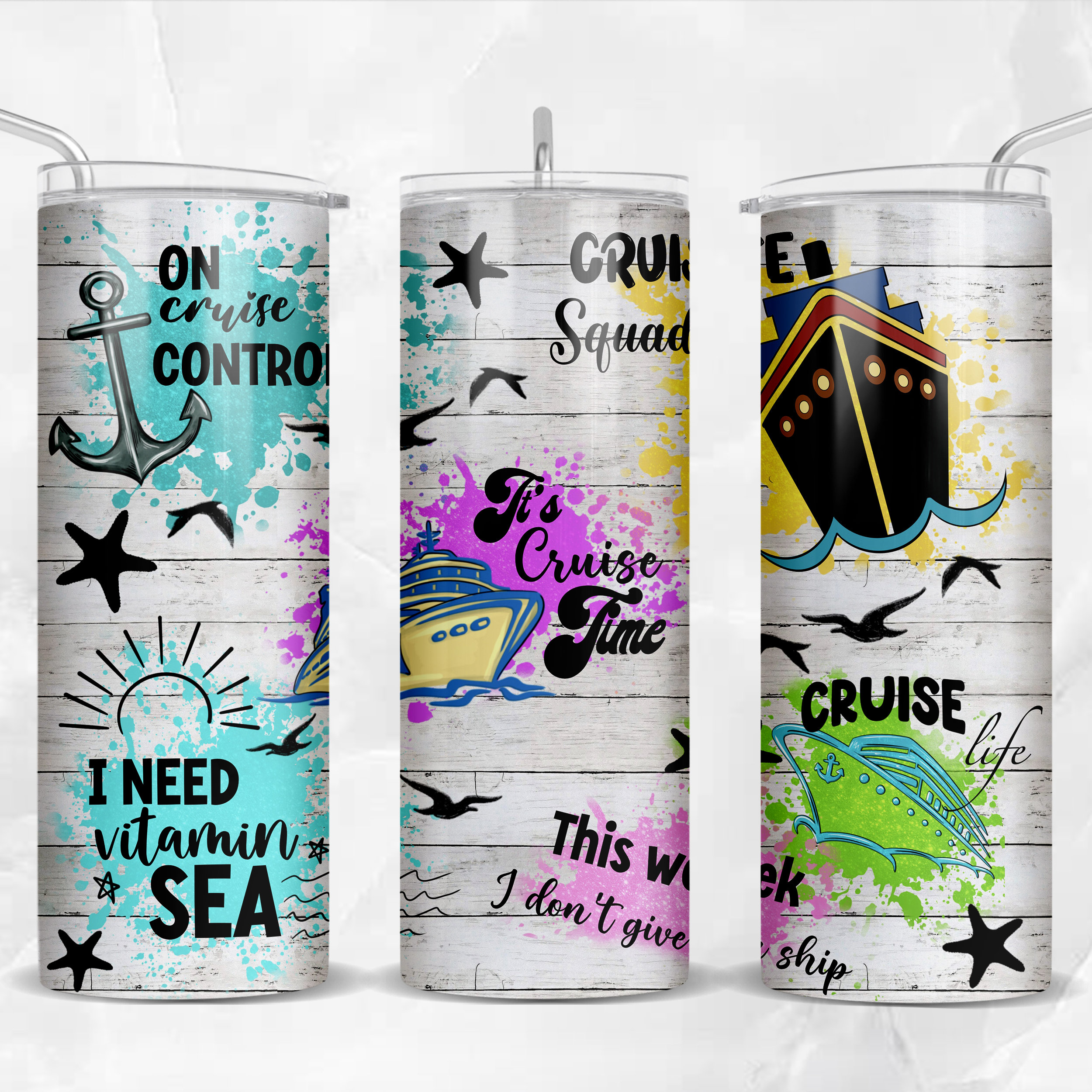 Cruise and Ship 20 Oz Skinny Tumbler Png Sublimation Design Download ...
