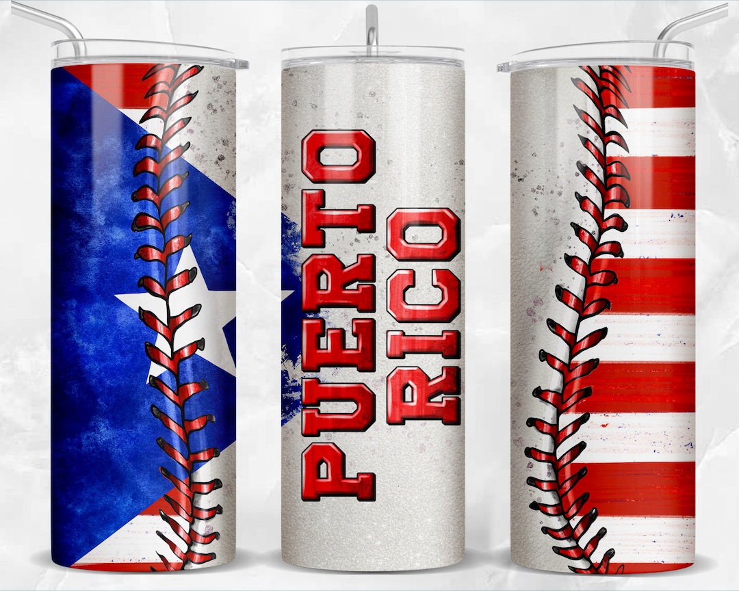 Baseball Puerto Rico 20oz Skinny Tumbler Png Sublimation Design ...