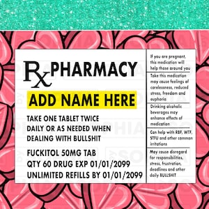 Personalized Fukitol Pill Bottle 20oz Skinny Tumbler Png, Custom Name ...