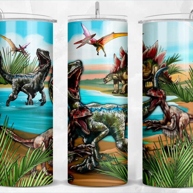 Dinosaur Tumbler - Etsy