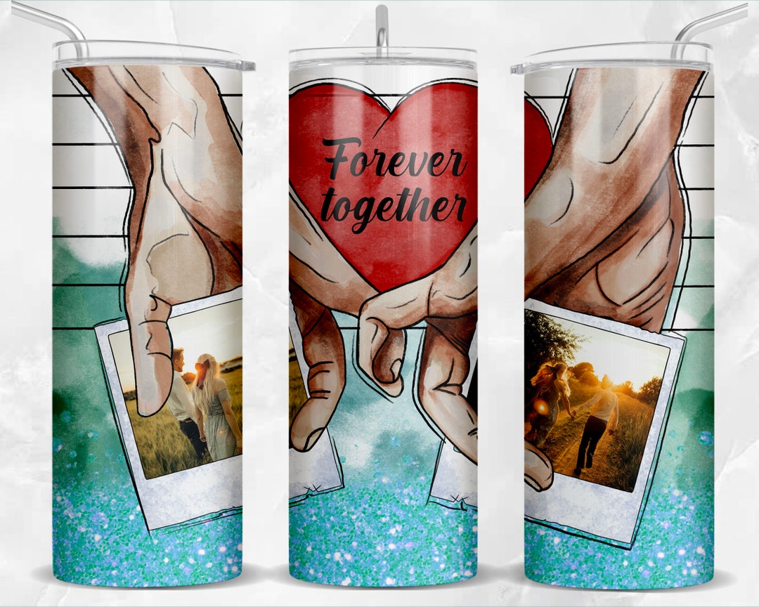 Customize Forever Together Photo Frame 20 Oz Skinny Tumbler Png ...