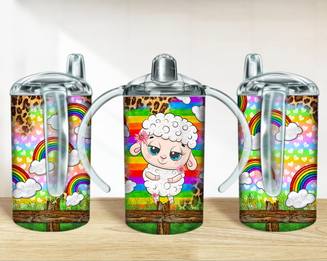 Cute Sheep 12 Oz Sippy Cup Png Sublimation Design Download, Sippy Cup ...