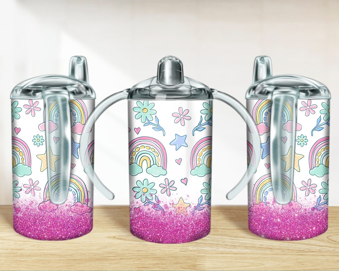 Doodle Rainbow 12 Oz Sippy Cup Png, Sippy Cup Designs, Sippy Cup Wrap ...
