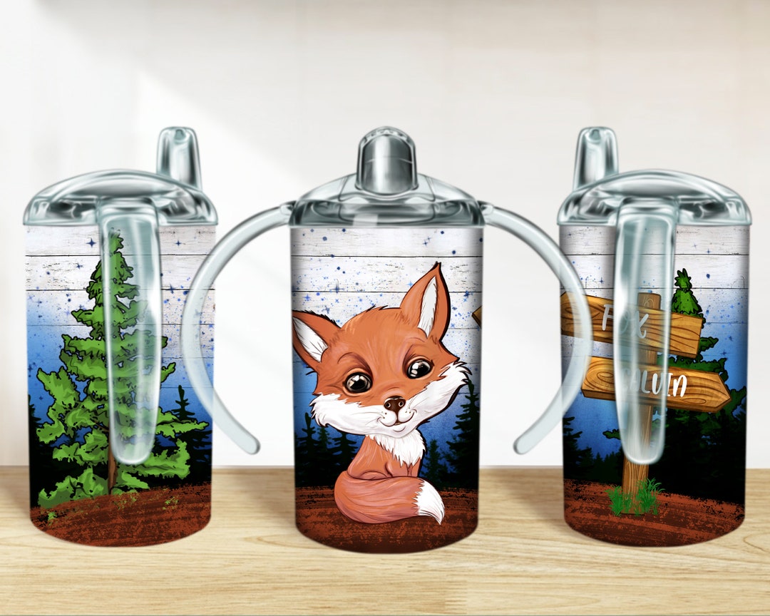 Customize Woodland Fox 12 Oz Sippy Cup Png, Sippy Cup Designs, Sippy ...