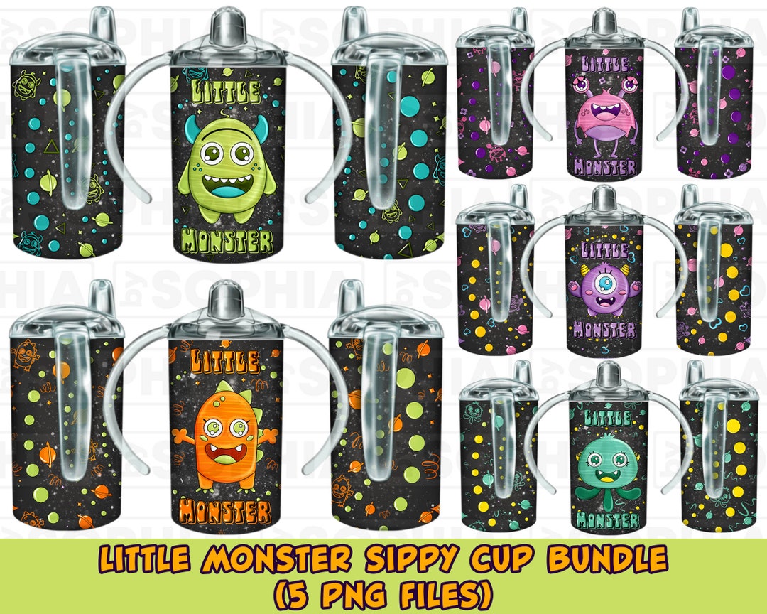 Little Monsters 12 Oz Sippy Cup Bundle Png, Sippy Cup Designs, Sippy ...