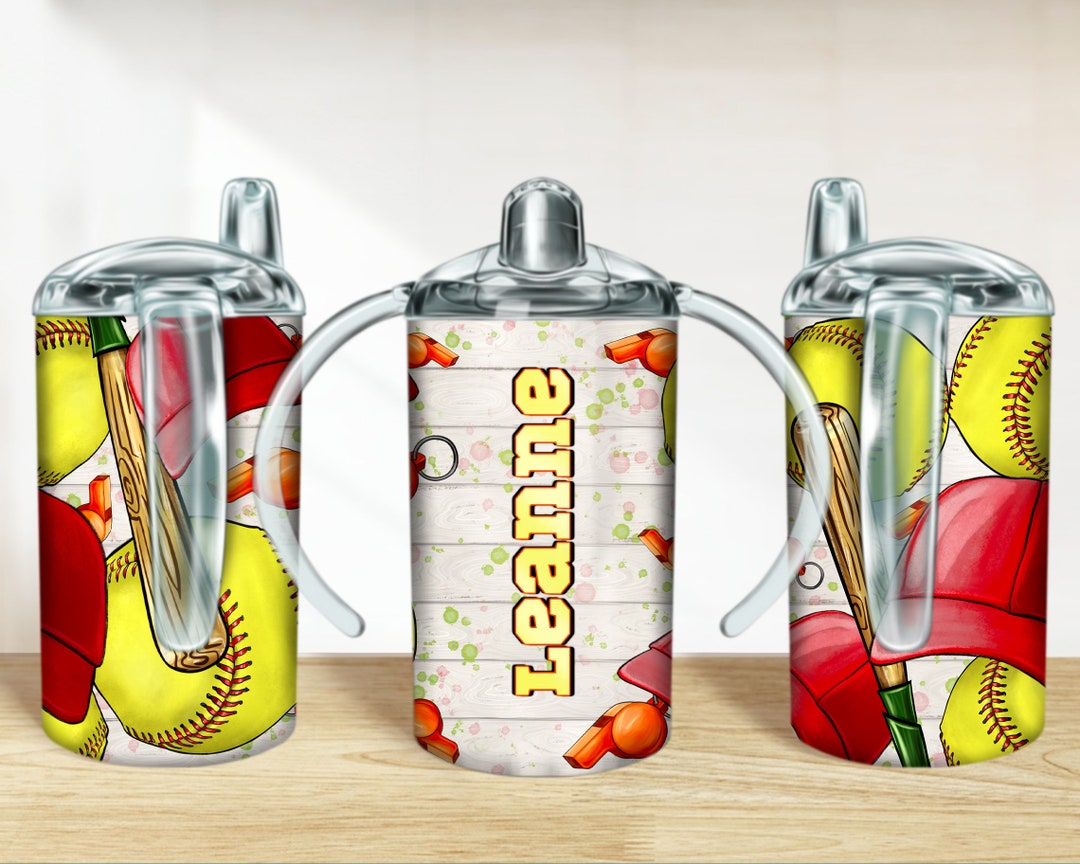 Customize Softball 12 Oz Sippy Cup Png, Sippy Cup Designs, Sippy Cup ...