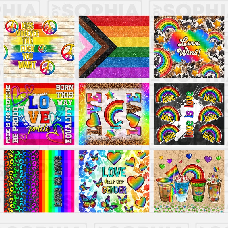 42 Pride Tumbler Wrap Sublimation Designs, 20 Oz Skinny Tumbler Bundle ...