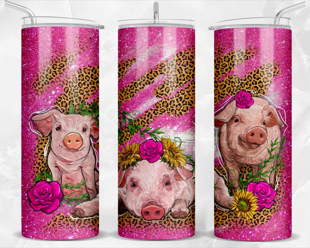 Pigs 20oz Skinny Tumbler Png Sublimation Design Download, Western ...