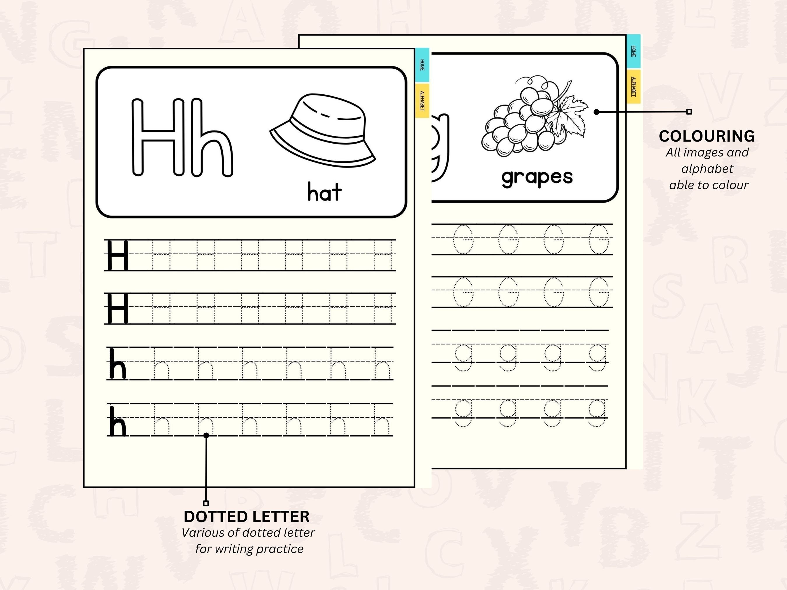 Alphabet ABC for iPad ABC for Kids Coloring iPad Book Alphabet for Kids ...