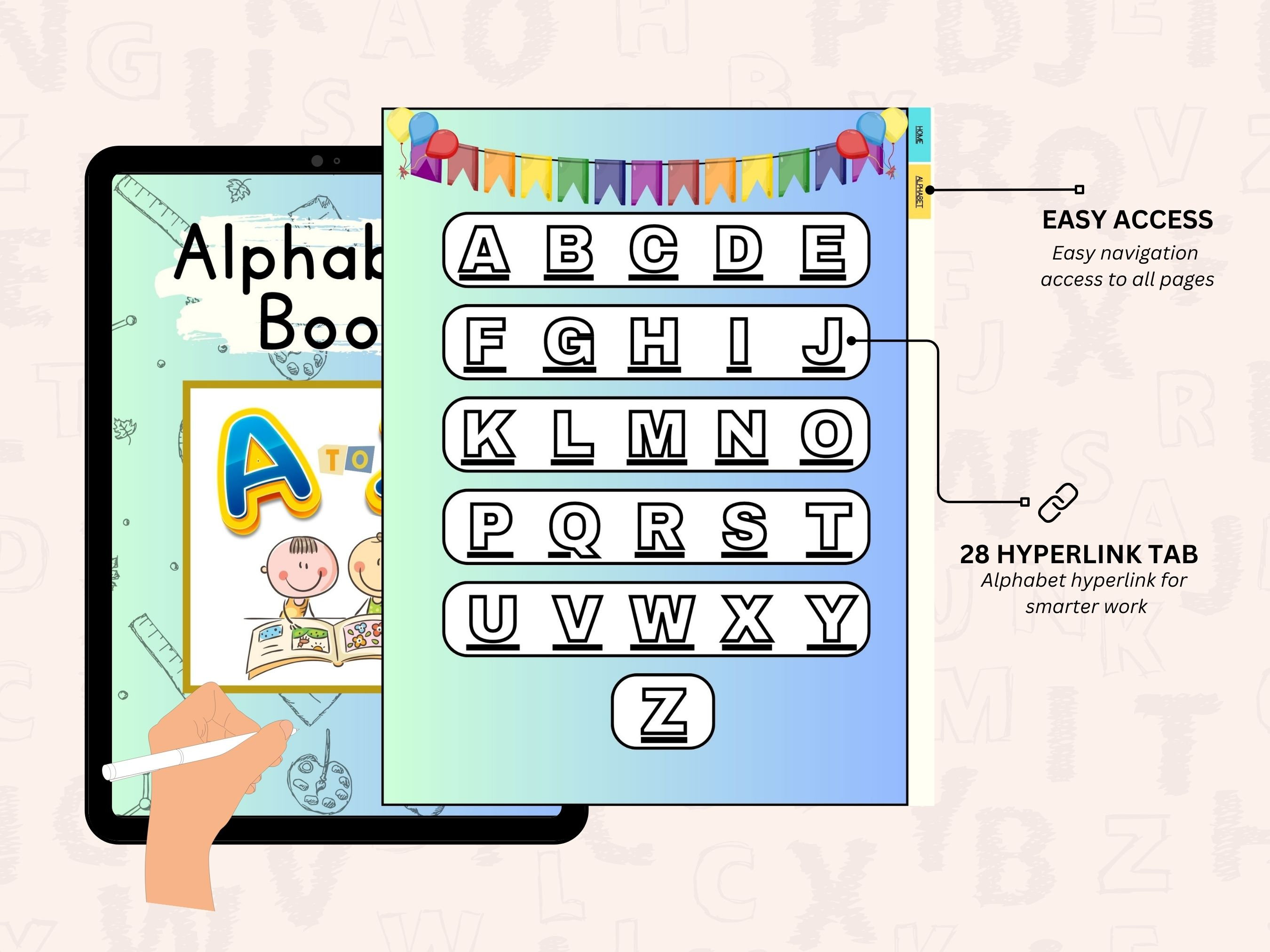 Alphabet ABC for iPad ABC for Kids Coloring iPad Book Alphabet for Kids ...