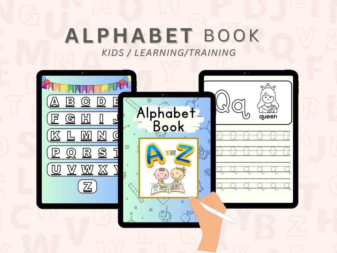 Alphabet ABC for iPad ABC for Kids Coloring iPad Book Alphabet for Kids Alphabet ABC Trace - Etsy