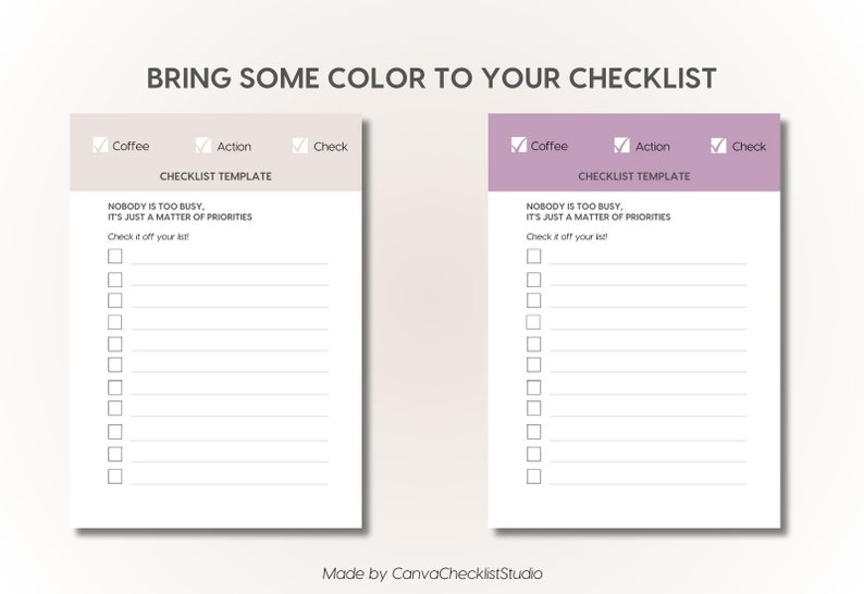 Printable and Fillable Daily Checklist Daily To-do List - Etsy