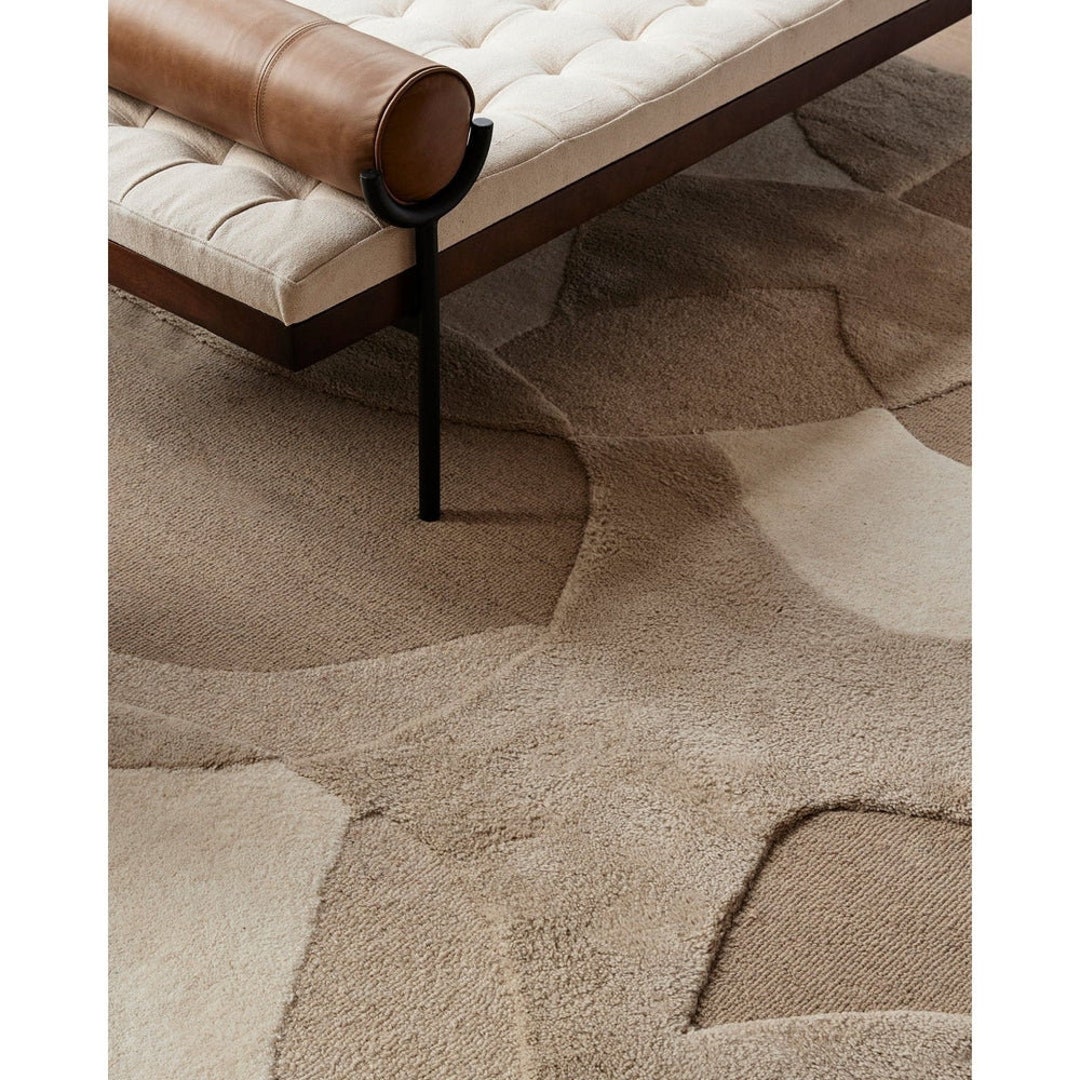 Scape Multi-level Pile Cut and Loop Hand-tufted Wool Handmade Area Rug ...