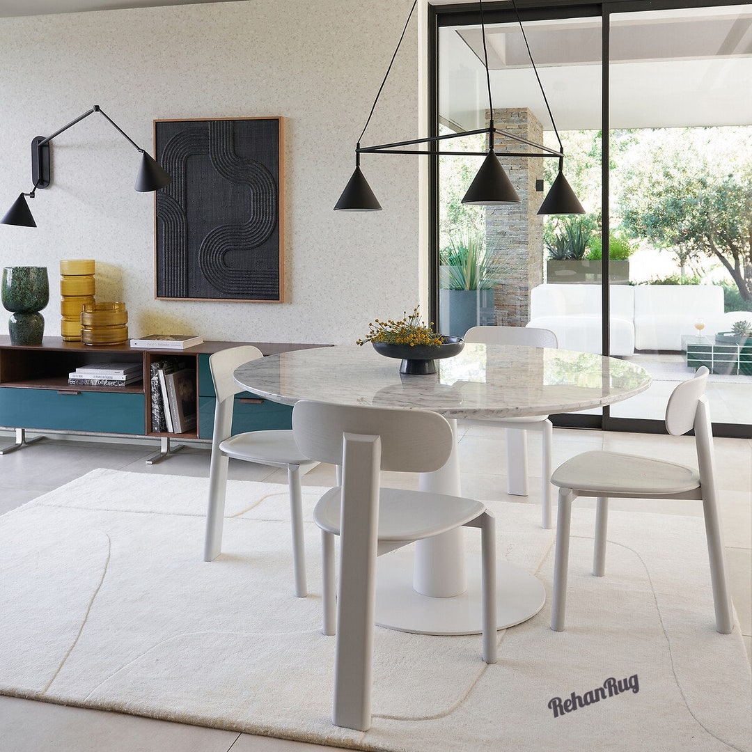 Scape Multi-level Cut Pile Hand-tufted Area Rug for Bedroom Aesthetic ...