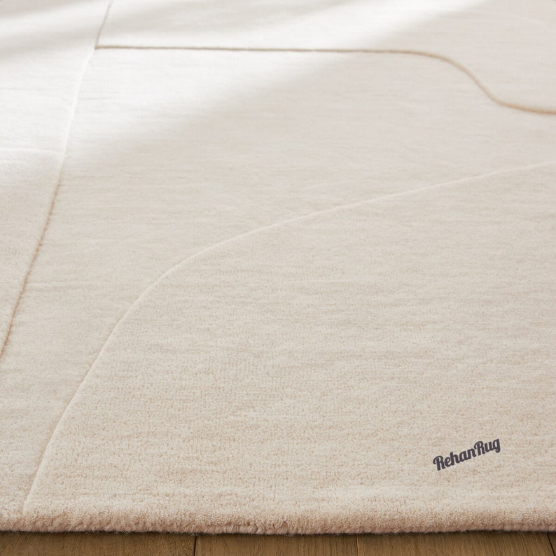 Scape Multi-level Cut Pile Hand-tufted Area Rug for Bedroom Aesthetic ...