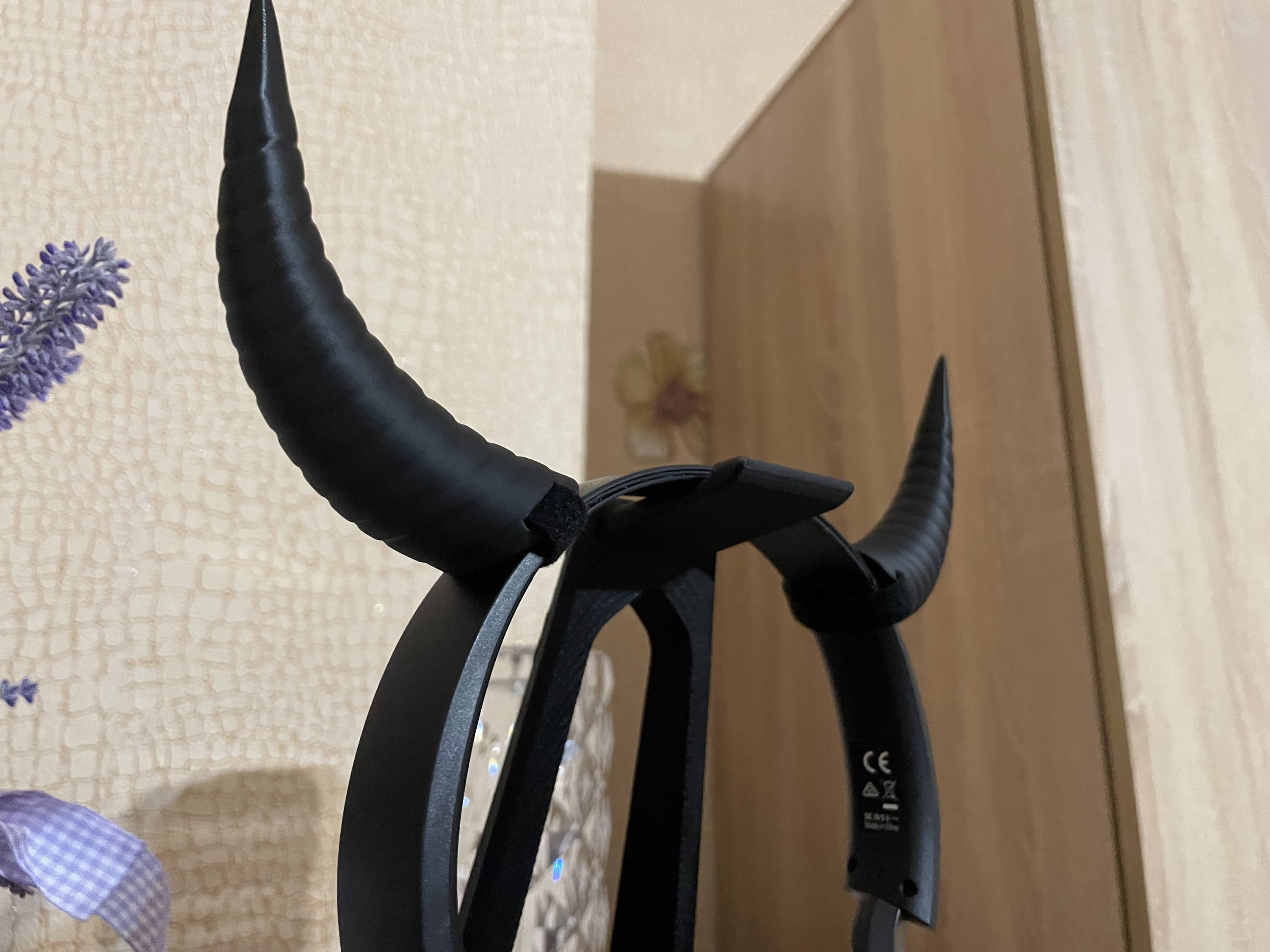 Viking Horns Attachment for Headset Streaming Props Devil Demon Satan ...