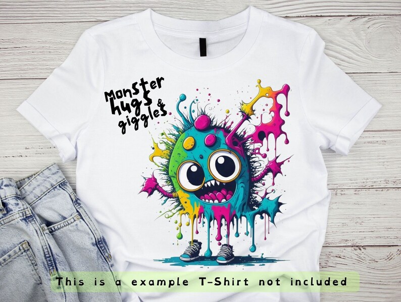 Monsters PNG SVG Splatter Monster Stickers Monster - Etsy