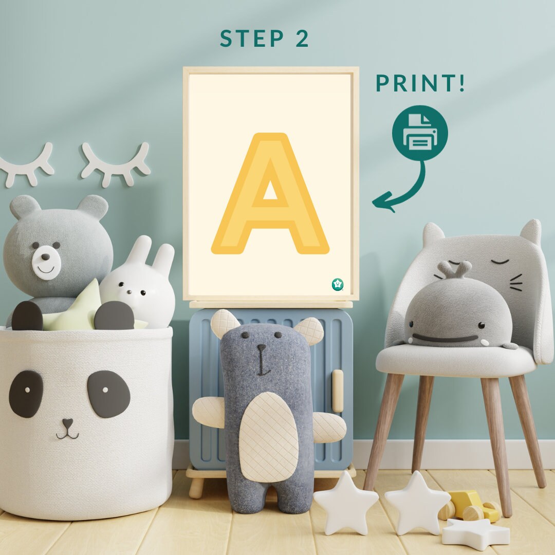 Fun ABC Digital Art Posters for Kids Classroom / Bedrooms / Playrooms ...