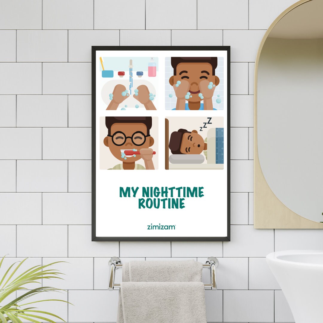 Bedtime Routine Poster / Digital Download / Night Routine/ - Etsy