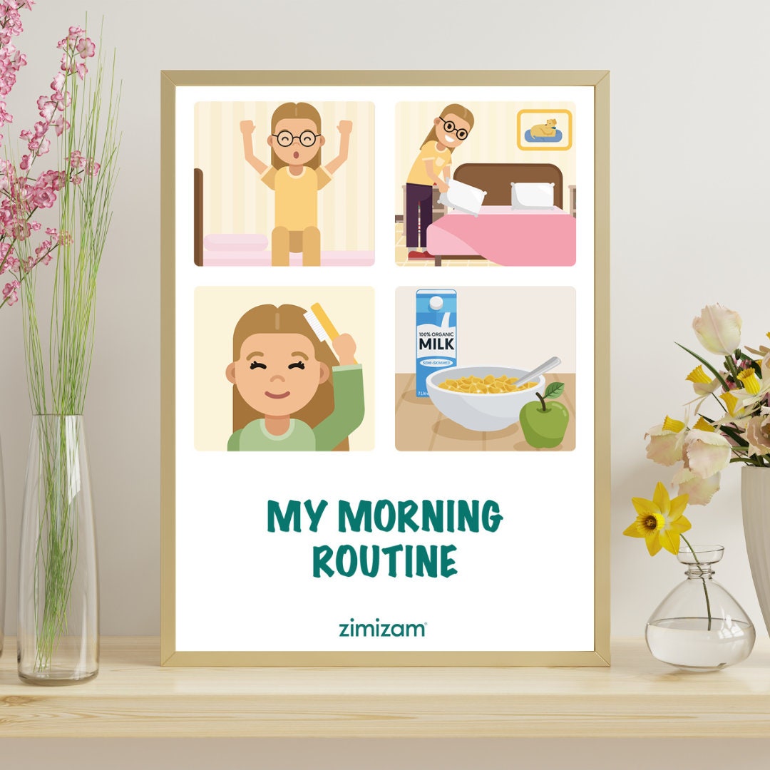 Morning Routine Poster / Digital Download / Morning Routine/ Breakfast ...