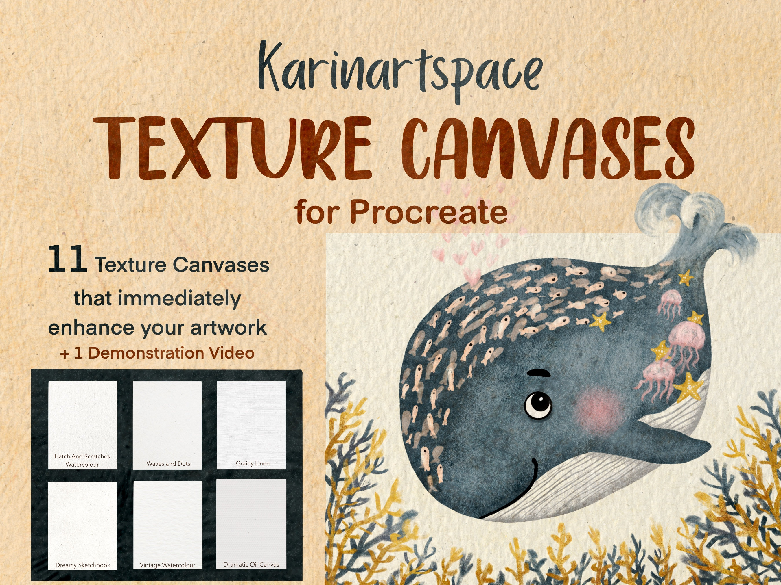 Karinartspace Texture Canvas for Procreate Paper Texture - Etsy