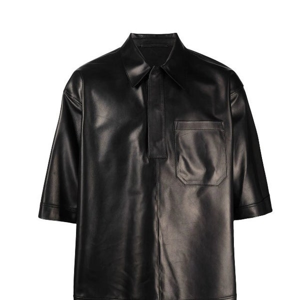 Leather Shirt - Etsy
