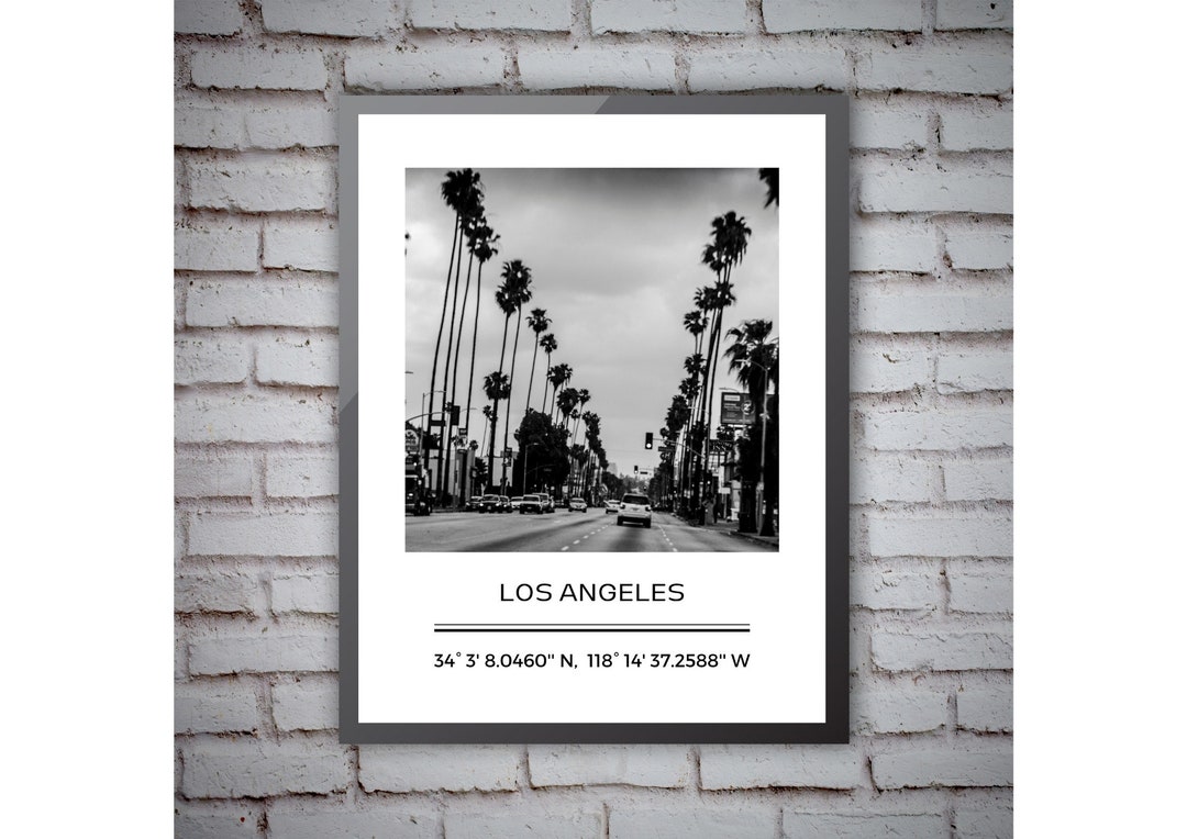 Los Angeles City Poster, LA City Poster, Los Angeles Minimal City ...